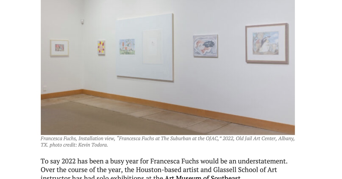 Looking Back on 2022: a Conversation with Francesca Fuchs | Inman Gallery