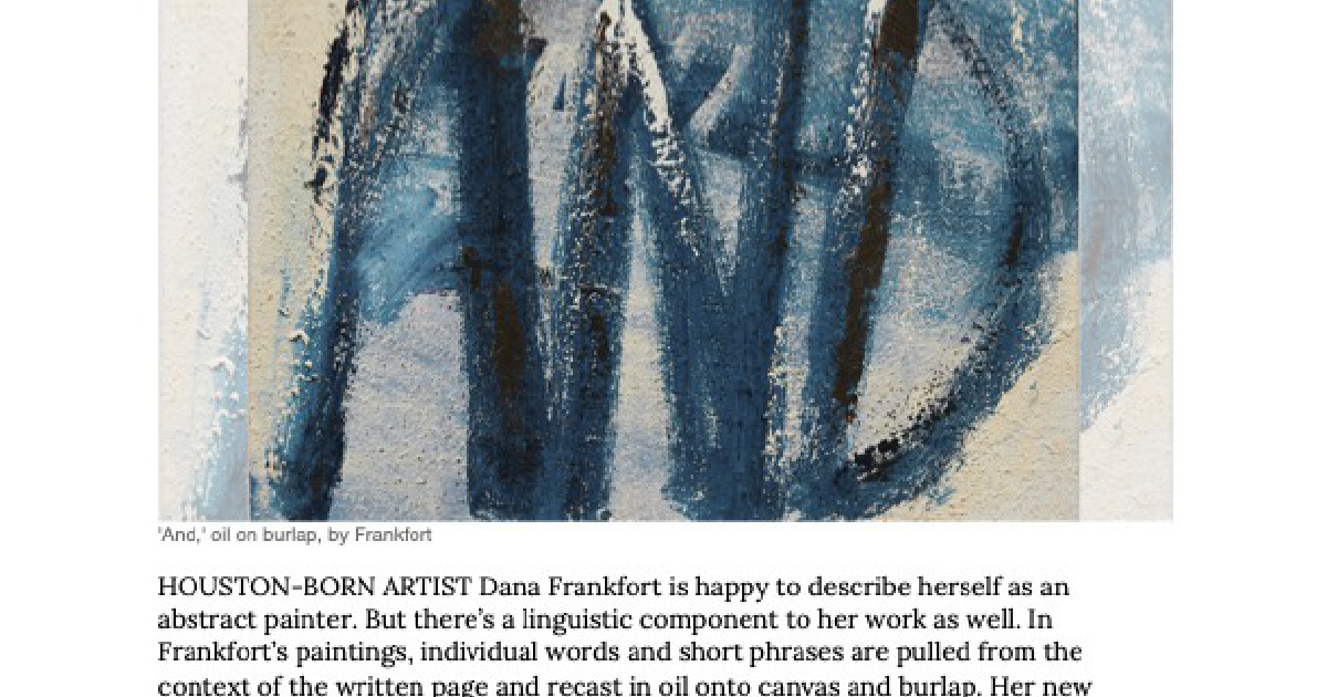 What's in a Name? Color, Says Artist Dana Frankfort | Inman Gallery